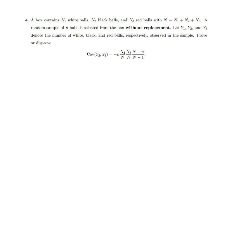 Solved A box contains N1 ﻿white balls, N2 ﻿black balls, and | Chegg.com