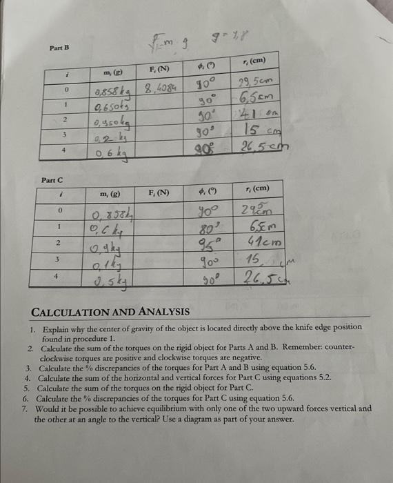 Solved Experiment 5: Rotational OBJECTIVES When the forces | Chegg.com