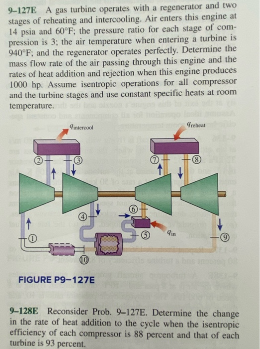 Solved Problem 9.128E using variable specific heat | Chegg.com