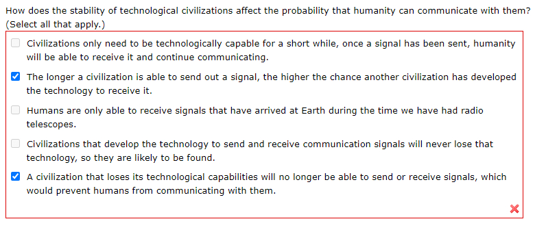 Solved How does the stability of technological civilizations | Chegg.com