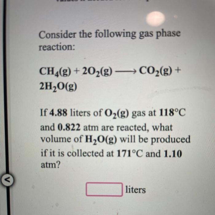 Solved Consider the following gas phase reaction: CH4(g) + | Chegg.com