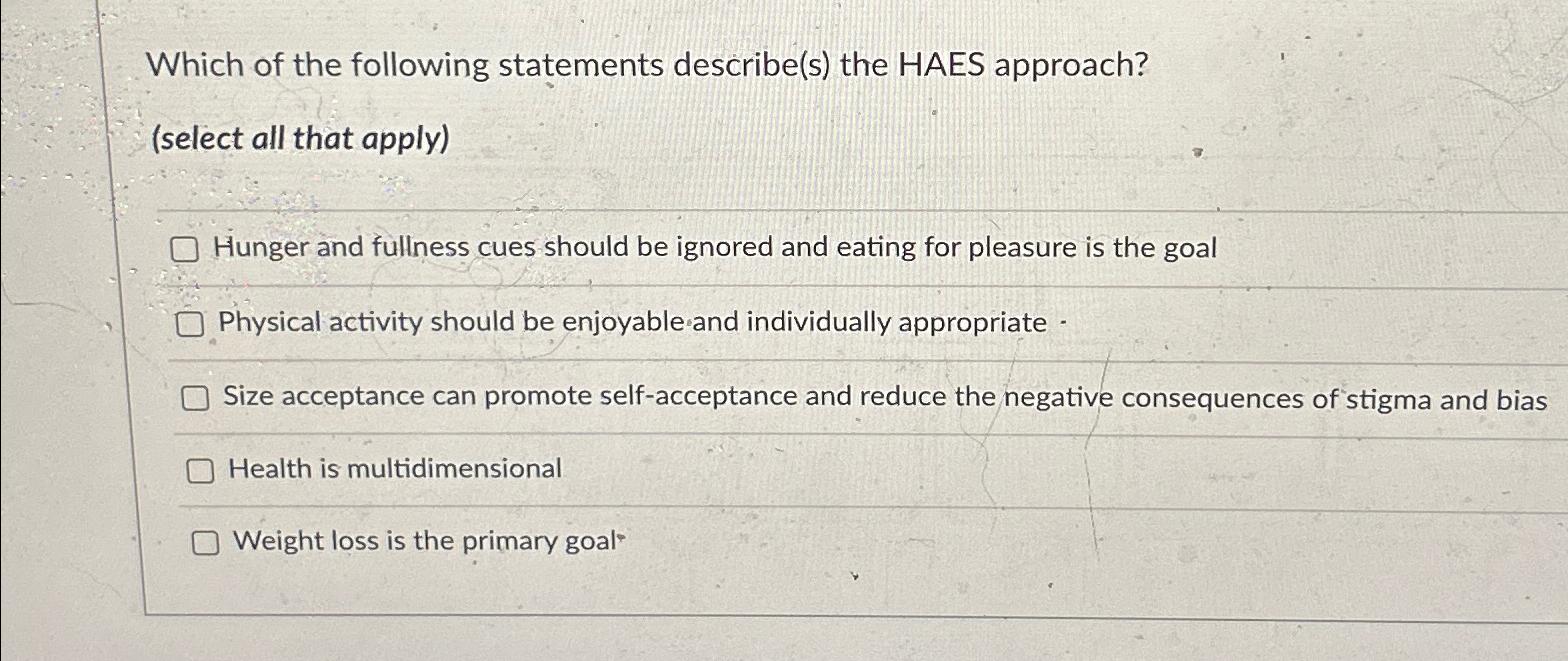 Solved Which of the following statements describe(s) ﻿the | Chegg.com