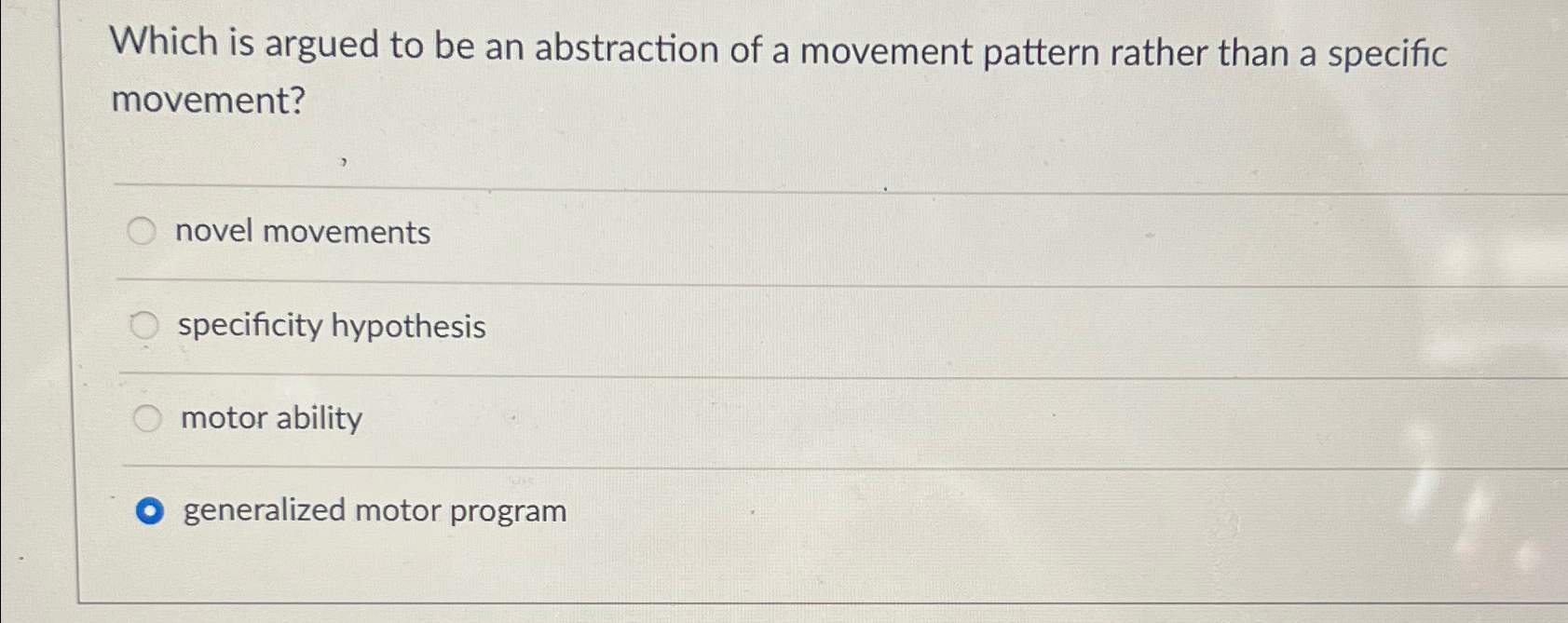 Solved Which is argued to be an abstraction of a movement | Chegg.com