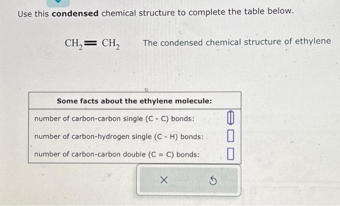 Solved Use this condensed chemical structure to complete the | Chegg.com