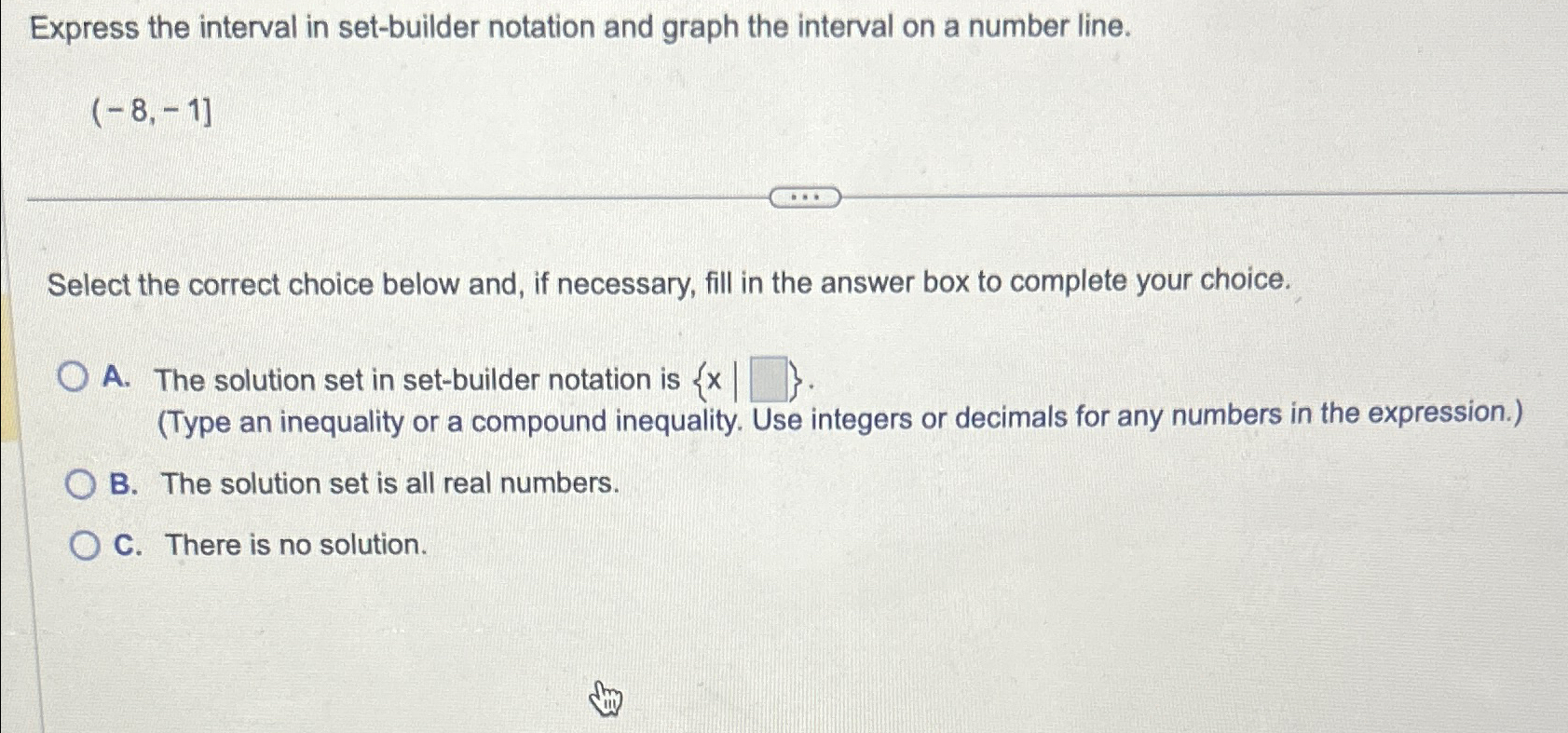 Solved Express the interval in set-builder notation and | Chegg.com