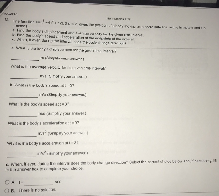 Solved 1/29/2018 HW4 Nicolas Antin 12. The function s t"-6" | Chegg.com