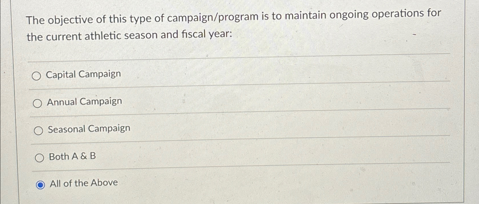 Solved The objective of this type of campaign/program is to | Chegg.com
