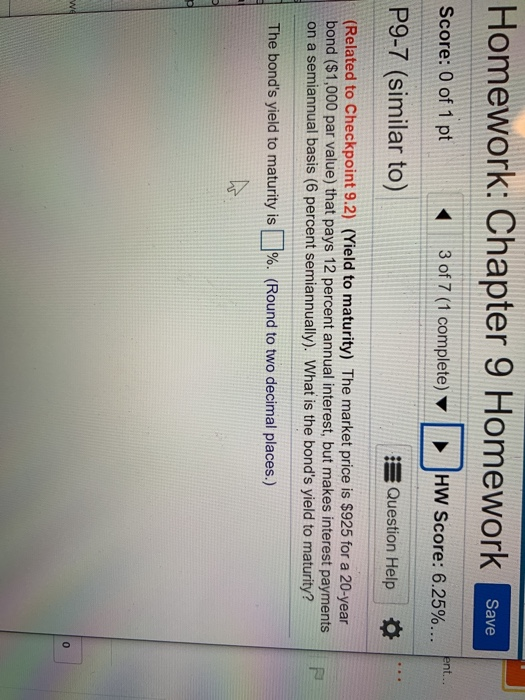 Solved Homework Chapter 9 Homework Save Score 0 Of 1 Pt 3