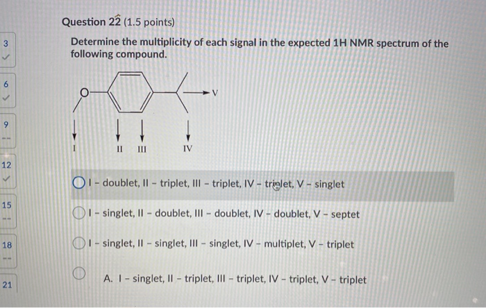 Solved Question 22 (1.5 points) Determine the multiplicity | Chegg.com