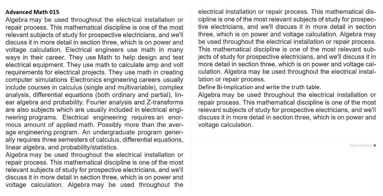 Solved Advanced Math 015 Algebra may be used throughout the | Chegg.com