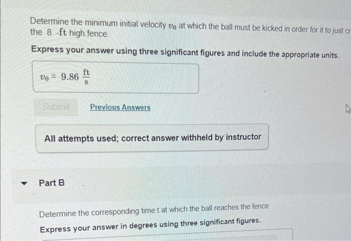 Solved Determine the minimum initial velocity vo at which | Chegg.com