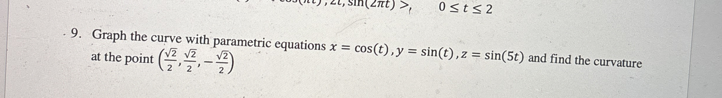 Solved Graph the curve with parametric equations | Chegg.com