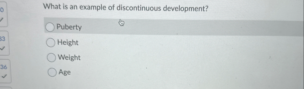 Solved What is an example of discontinuous | Chegg.com