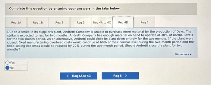 Solved Problem 13-18 (Static) Relevant Cost Analysis in a | Chegg.com