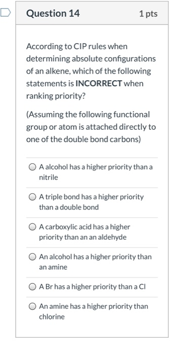 Solved Question 14 1 pts According to CIP rules when | Chegg.com
