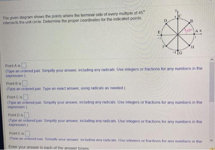 Solved The given diagram shows the points where the terminal | Chegg.com