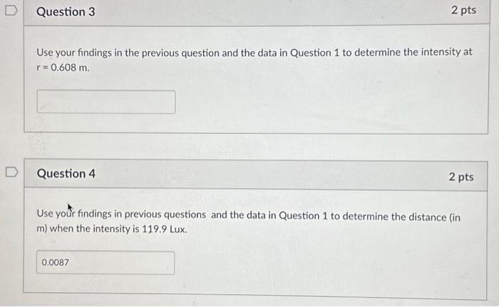 Solved Use your findings in the previous question and the | Chegg.com