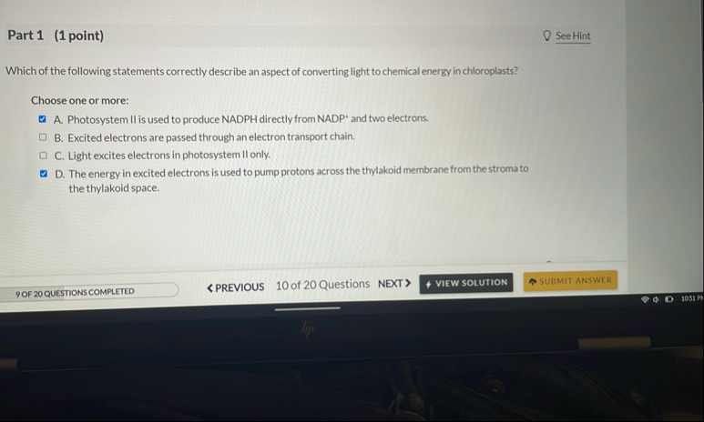 Solved Part 1 (1 ﻿point)See HintWhich of the following | Chegg.com