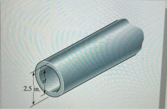 Solved Determine its largest inner diameter if the allowable | Chegg.com