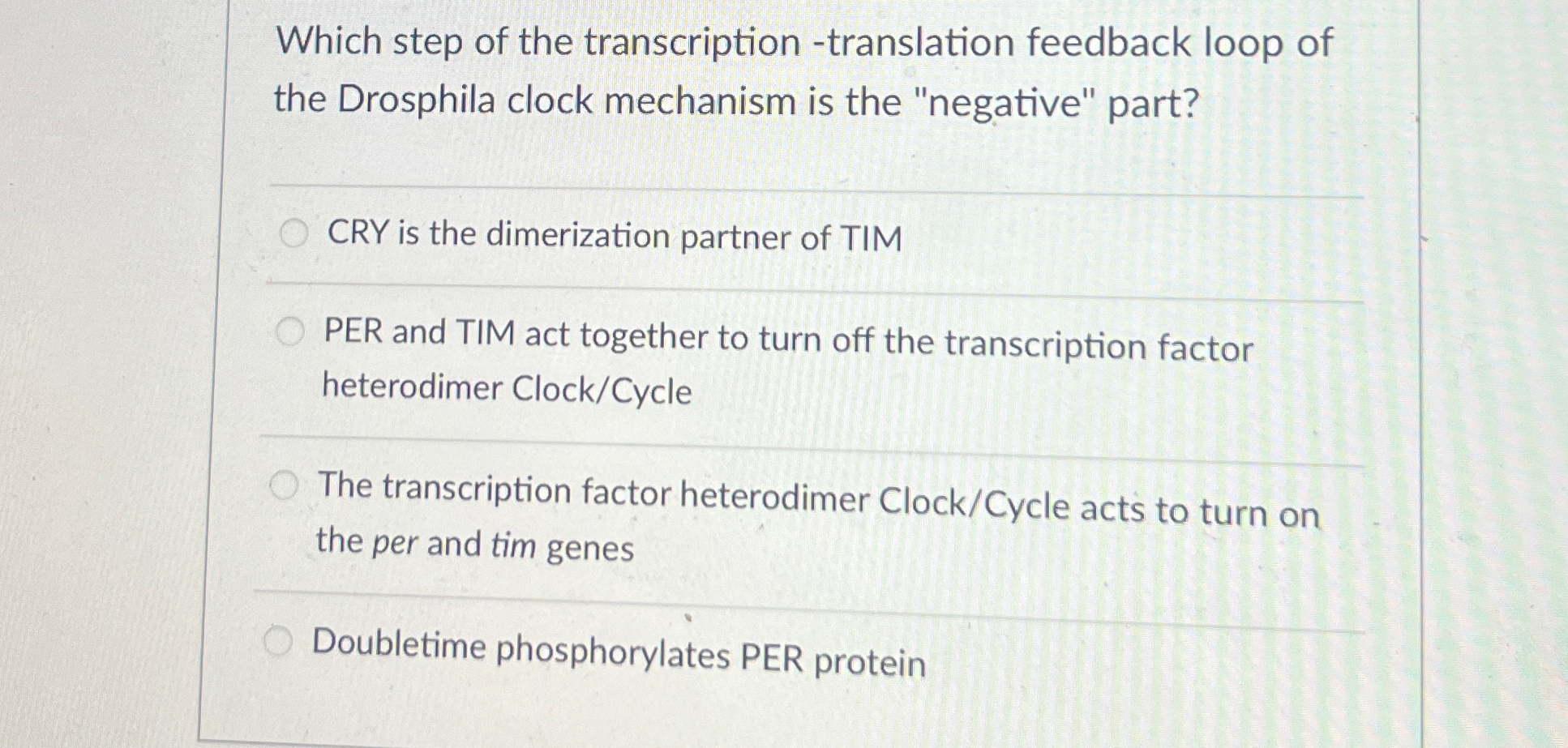 Solved Which step of the transcription -translation feedback | Chegg.com