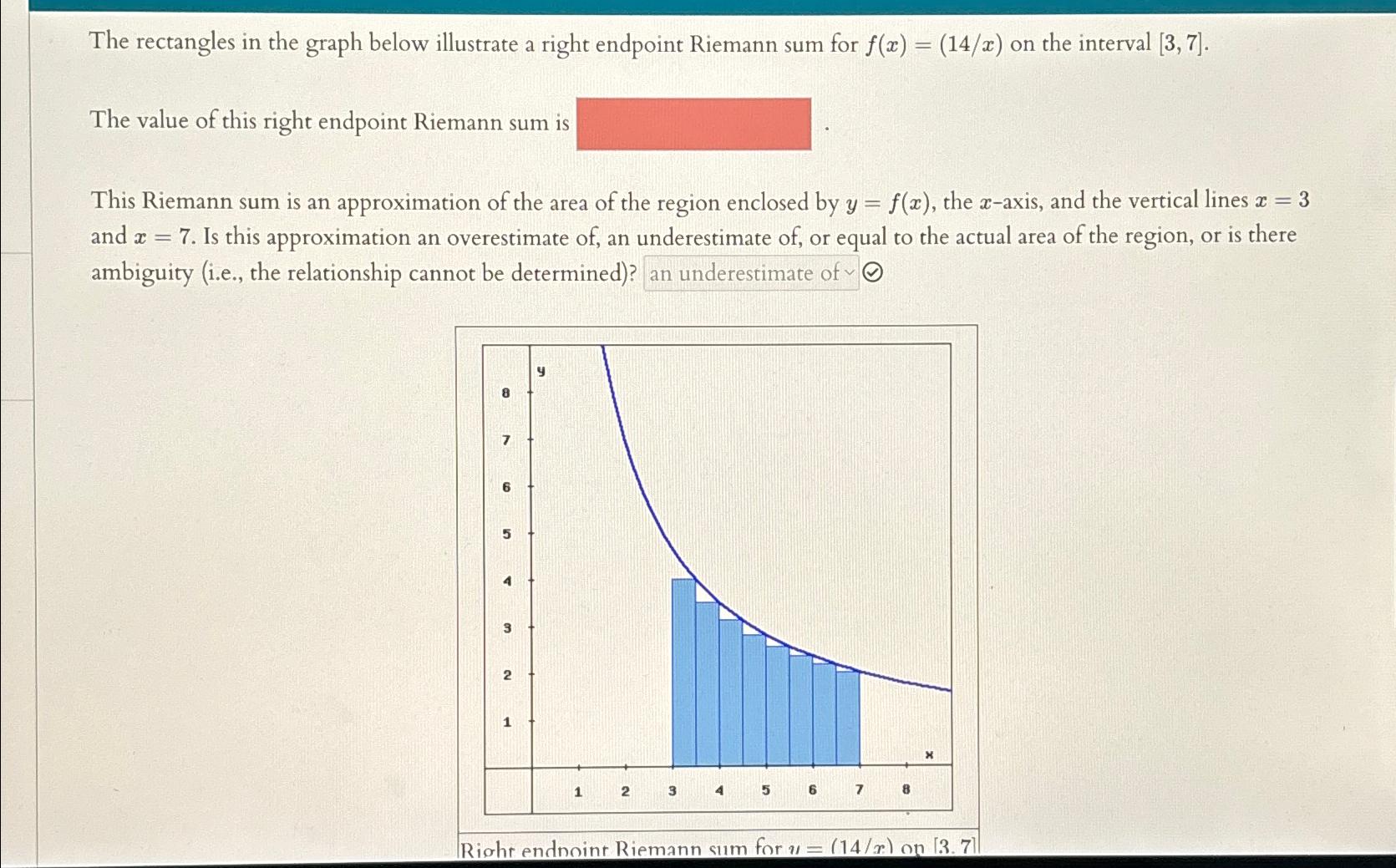 Solved The rectangles in the graph below illustrate a right | Chegg.com