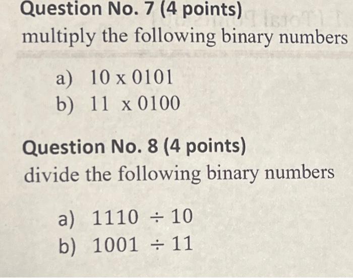 Solved robotics homework. binary math please help and show | Chegg.com
