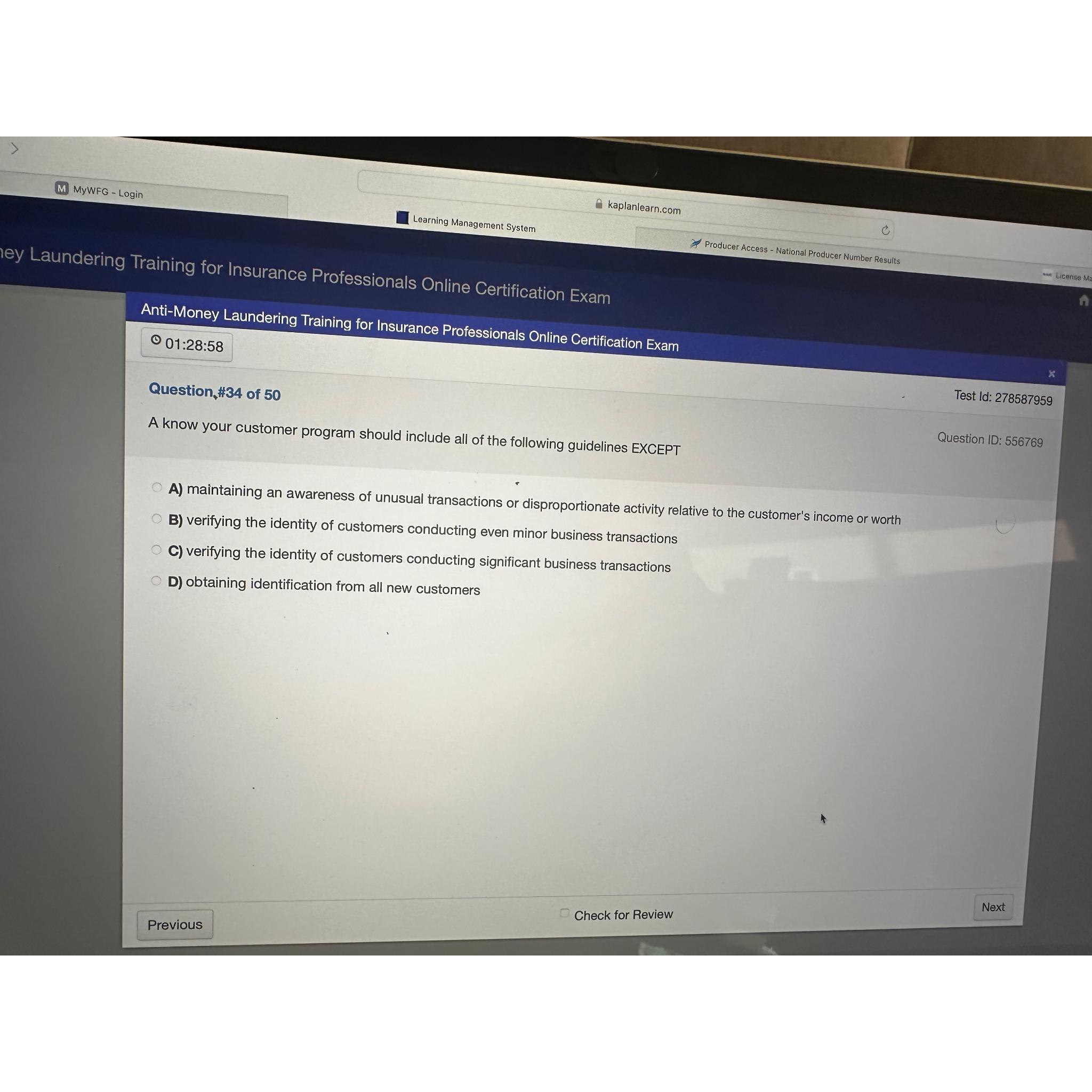 Solved MyWFG - ﻿Loginkaplanlearn.comLearning Management | Chegg.com
