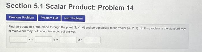 Solved Section 5.1 Scalar Product: Problem 14 Find an | Chegg.com