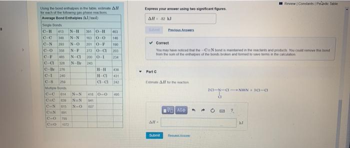 Solved Review Constants Pedic Table Express your answer | Chegg.com