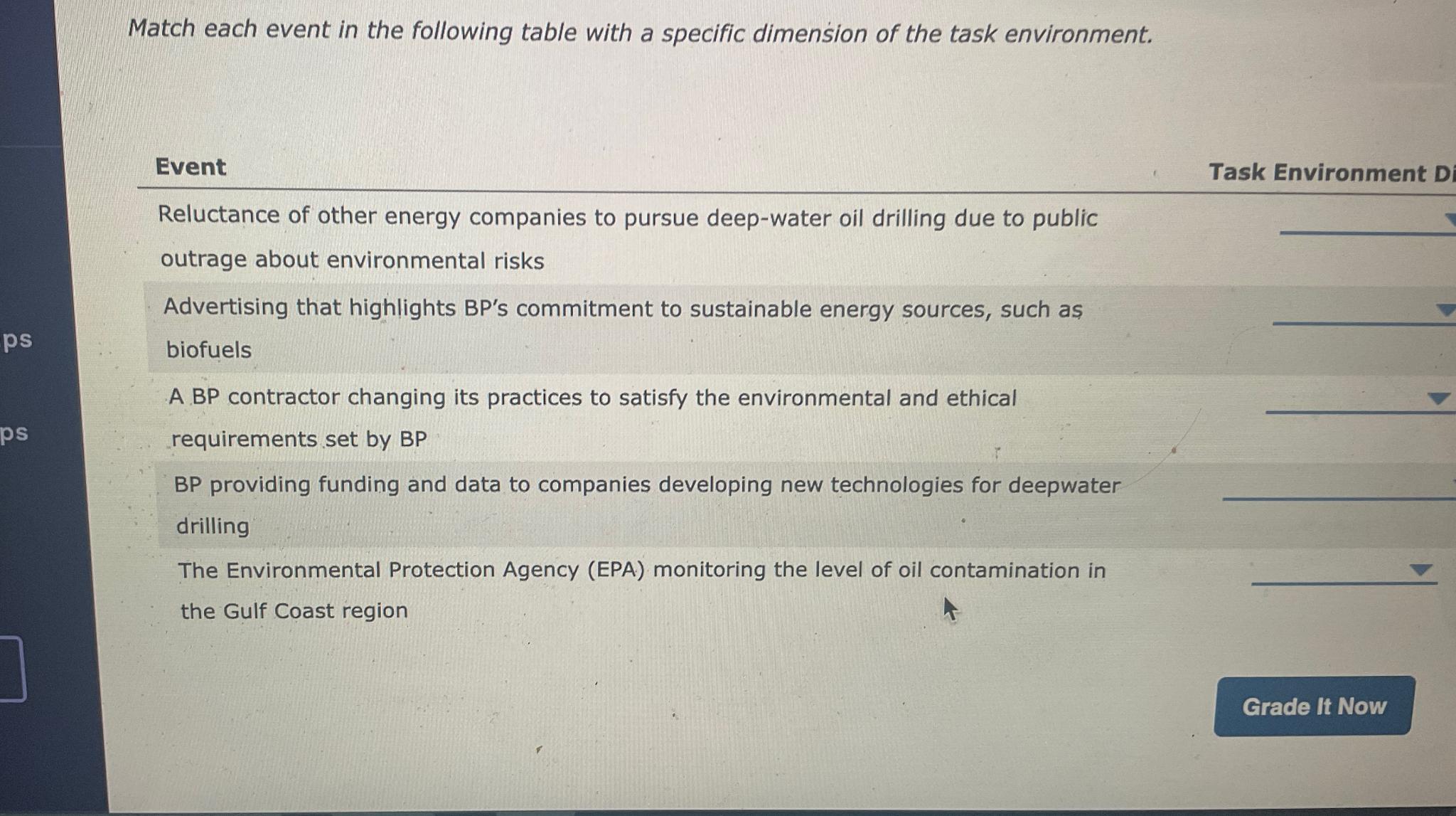 Solved Match each event in the following table with a | Chegg.com