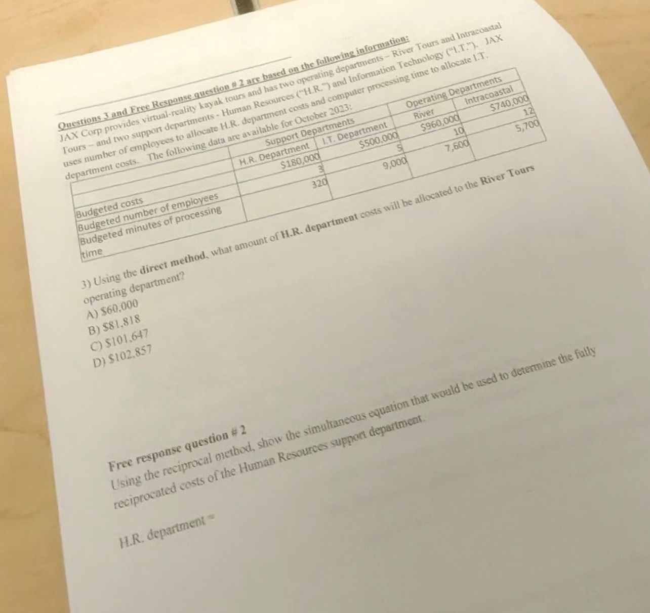 Solved Questions 3 ﻿and Frec Respanse question th are based | Chegg.com