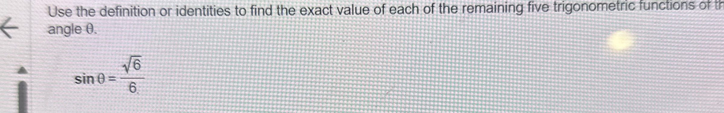 Solved Use the definition or identities to find the exact | Chegg.com