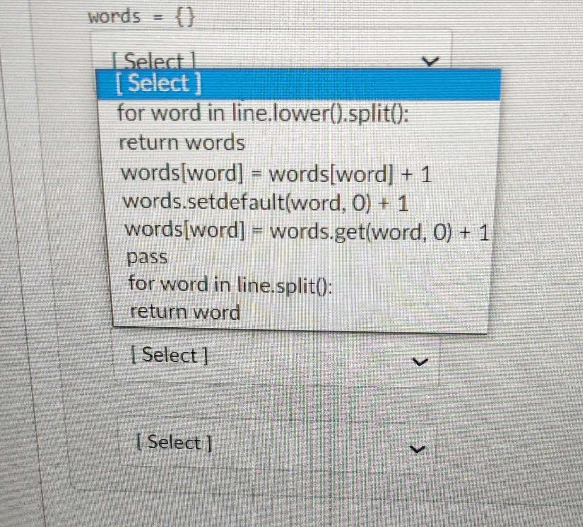 Solved Implement the following function by selecting lines | Chegg.com