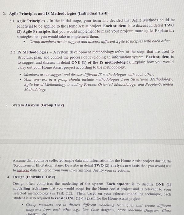 Solved course: Systems Development Methodsthe 2 agile | Chegg.com