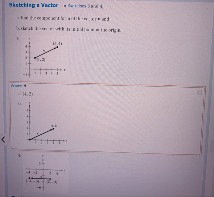 Solved Sketching a Vector In Exercises 3 and 4, a. find the | Chegg.com