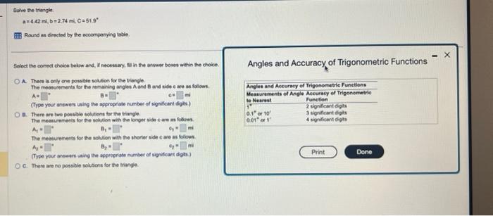 Solved m=4.42mi,b=2.74m,C=519∗ Round as directed by the | Chegg.com