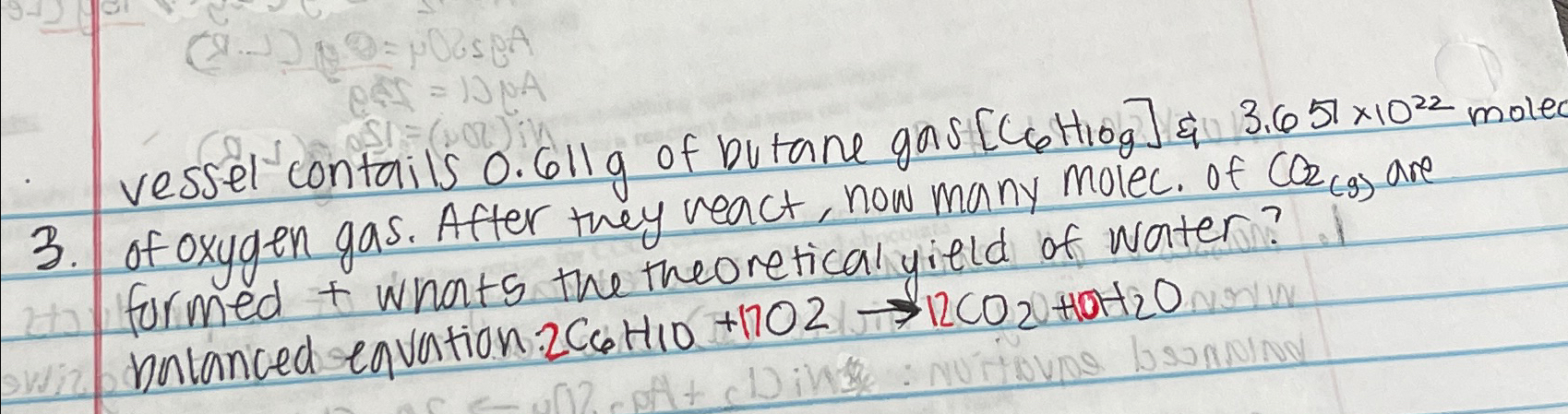 Solved vessel contails 0.611g ﻿of butane gas [C6Hiog] ﻿& | Chegg.com