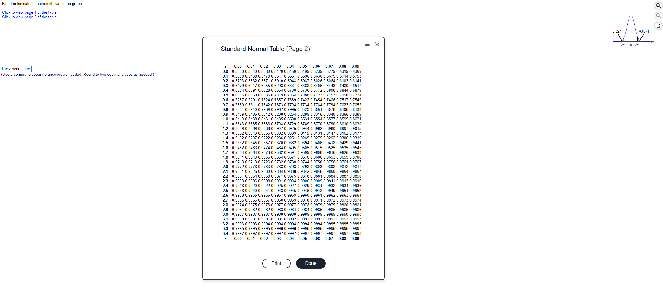 Solved Find the indicated z-scores shown in the graph.Find | Chegg.com