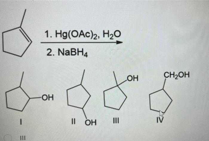 Solved 2. Hg(OAc)2,H2O | Chegg.com