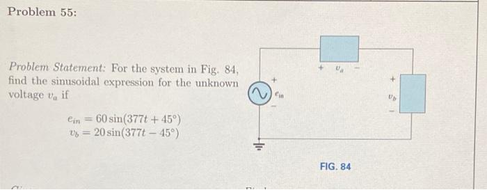 Solved Problem 55: Problem Statement: For the system in Fig. | Chegg.com