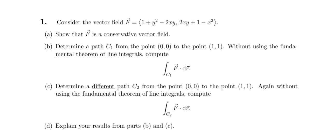Solved Consider the vector field | Chegg.com