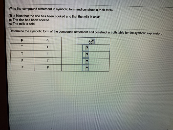 Solved Write the compound statement in symbolic form and | Chegg.com