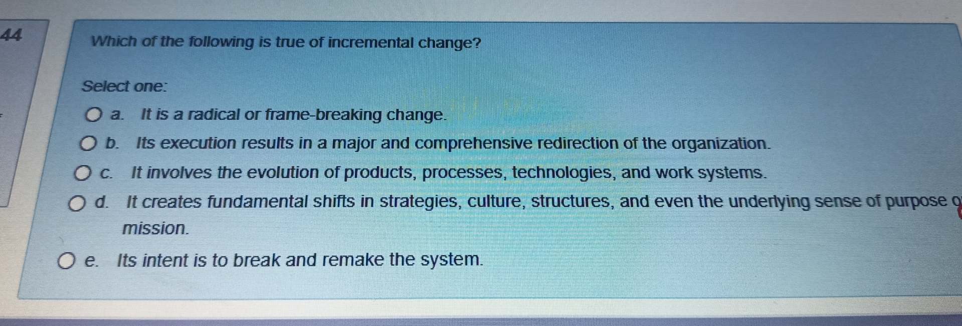 Solved 44Which of the following is true of incremental | Chegg.com