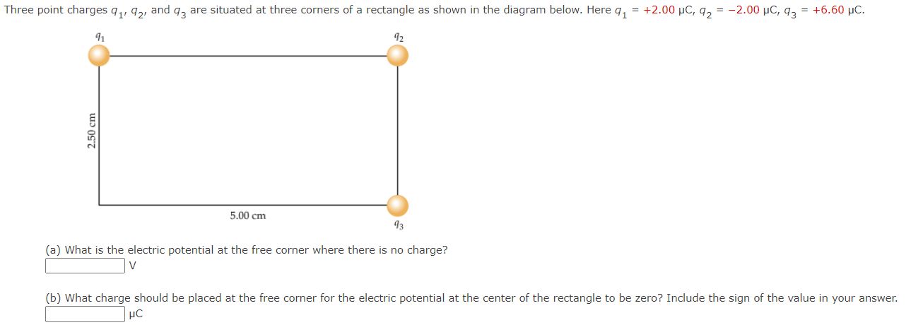 Solved Three point charges q1,q2, ﻿and q3 ﻿are situated at | Chegg.com