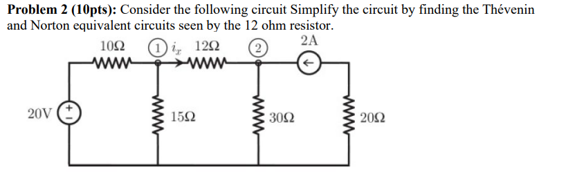 Solved Consider the following circuit Simplify the circuit | Chegg.com