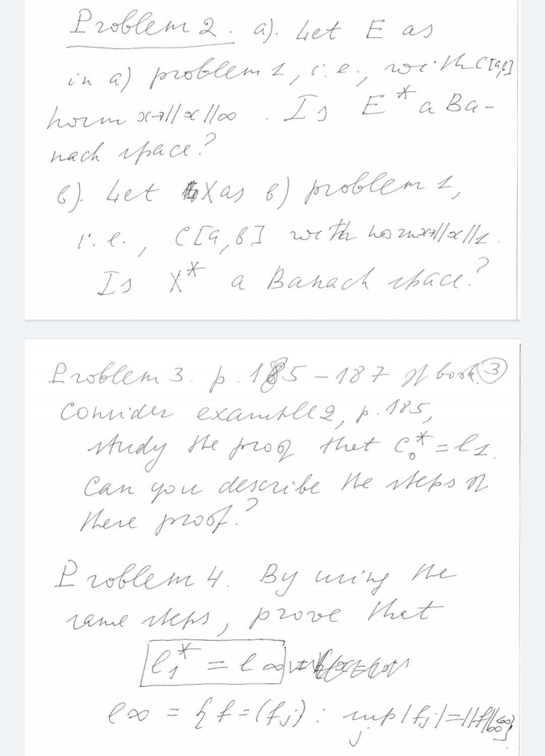 Solved Bonded (= continuous) linear functionals on normed | Chegg.com