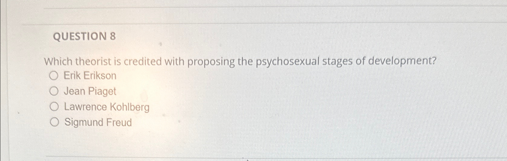 Solved QUESTION 8Which theorist is credited with proposing | Chegg.com