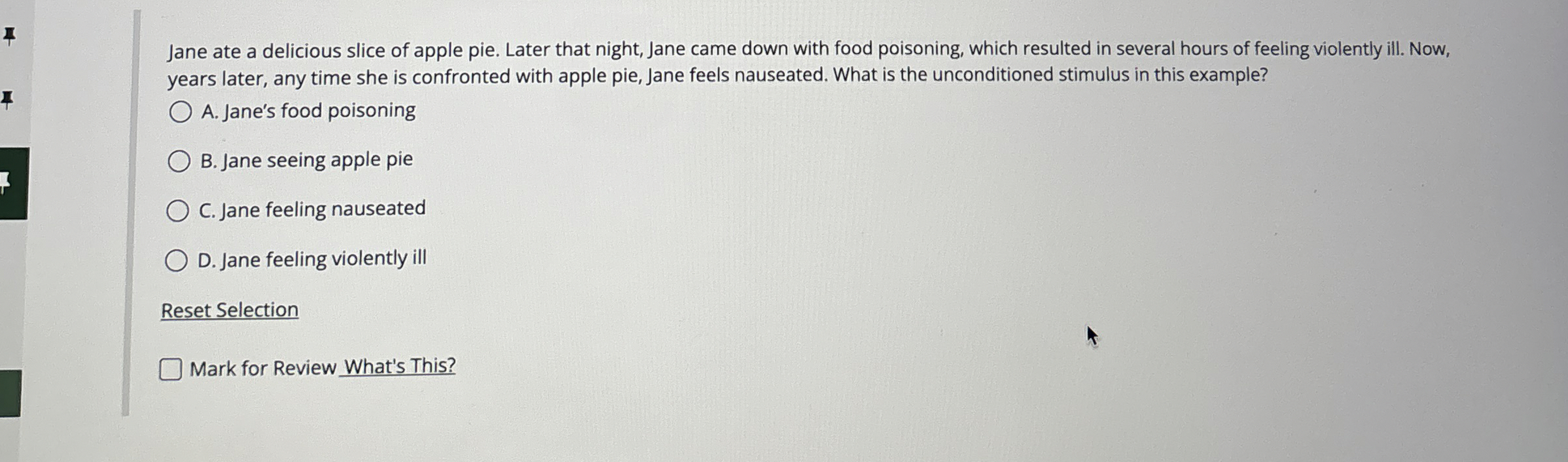 Solved Jane ate a delicious slice of apple pie. Later that | Chegg.com