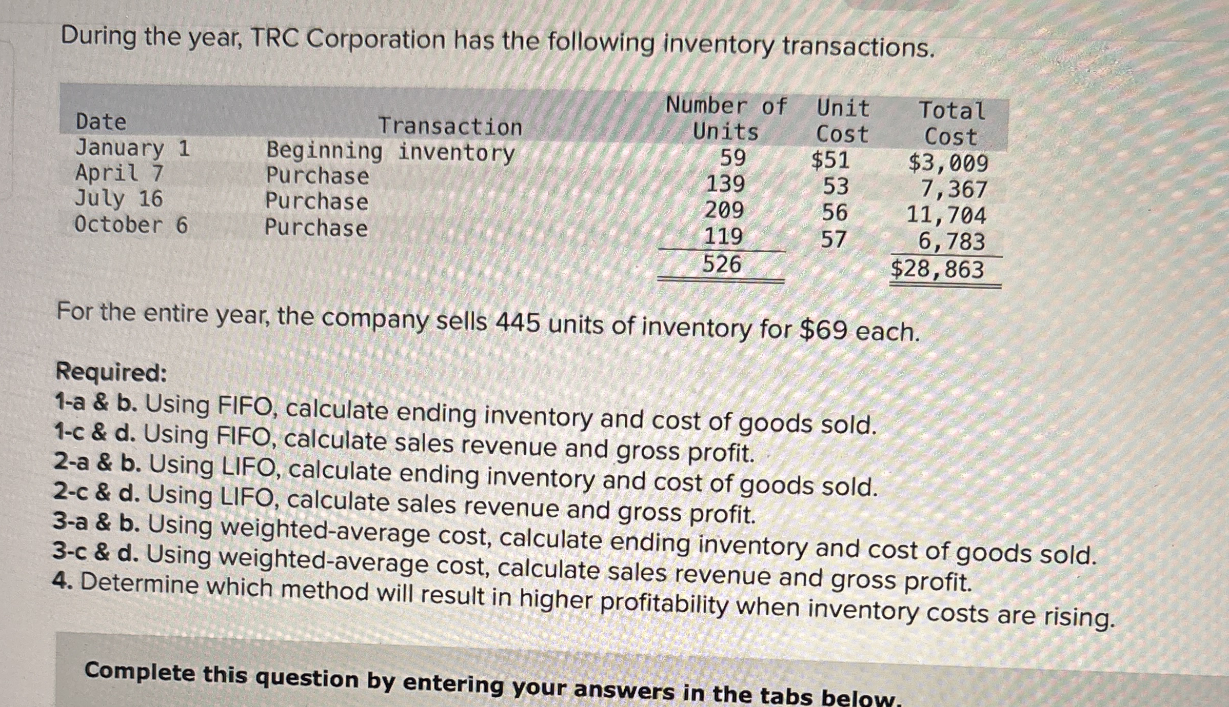 Solved During the year, TRC Corporation has the following | Chegg.com
