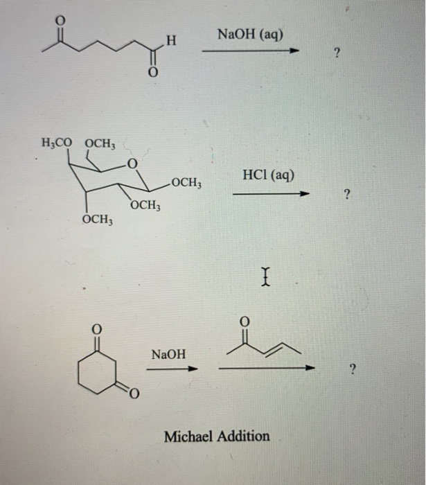 Solved NaOH (aq) H3CO OCH; HCl (aq) COCH3 OCH OCH; NaOH | Chegg.com